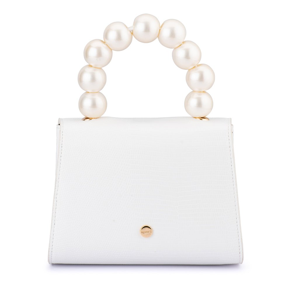 Shop Ivory Clutch Bags Wedding - PETA Pearl Handle Bag – Olga Berg